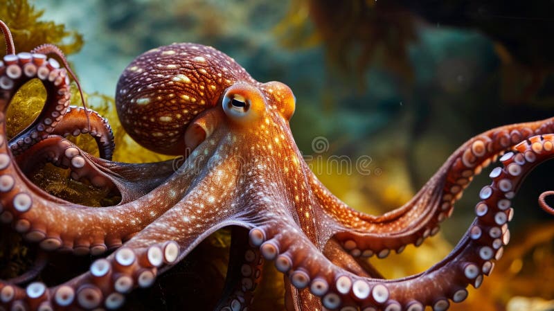 Common Octopus. (Octopus Vulgaris). Wildlife Animal. AI Generative ...