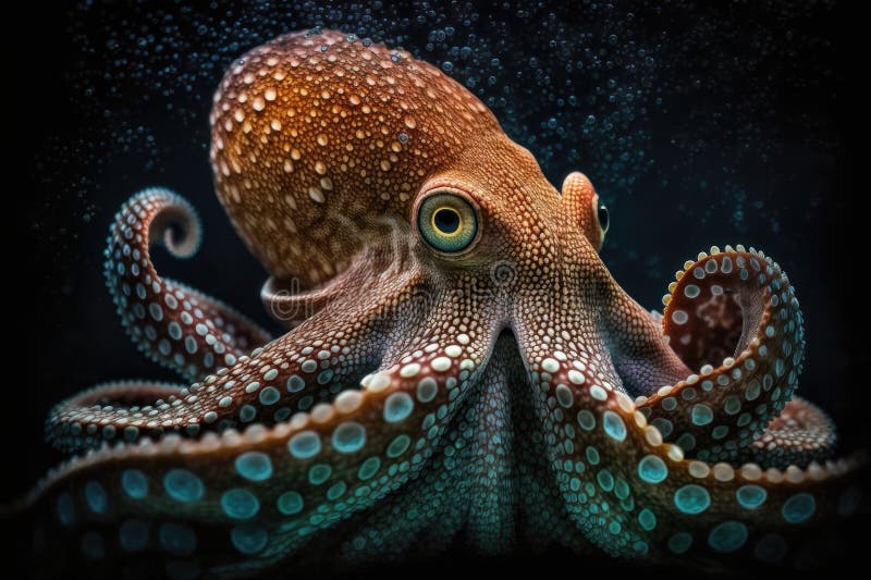 Common Octopus. Wildlife Animal. AI Generated Stock Illustration ...