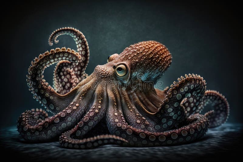Common Octopus. Wildlife Animal. AI Generated Stock Illustration ...