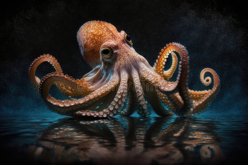 Common Octopus. Wildlife Animal. AI Generated Stock Illustration ...