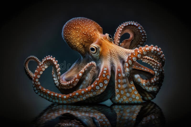 Common Octopus. Wildlife Animal. AI Generated Stock Illustration ...