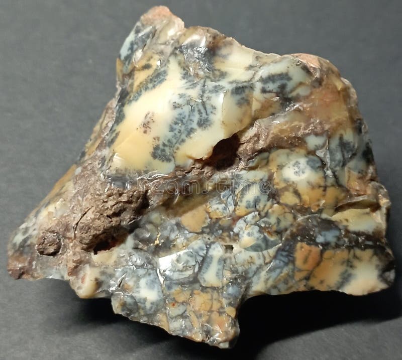 Moss Opal or Dendritic Opal Stock Illustration - Illustration of ...