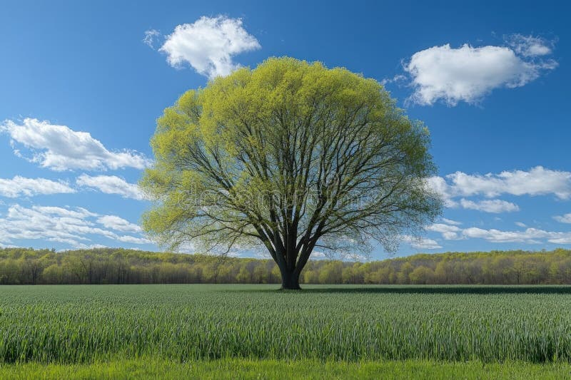 A Common Osier (willow) Tree in a Field, Natural and Serene, Rustic ...