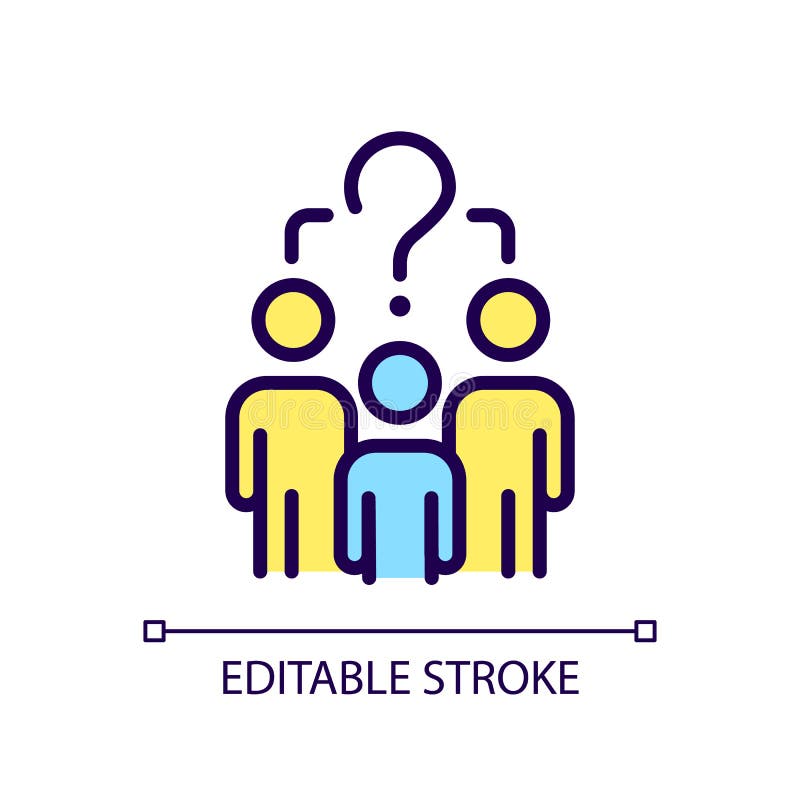 Common Question RGB Color Icon Stock Vector - Illustration of cartoon ...