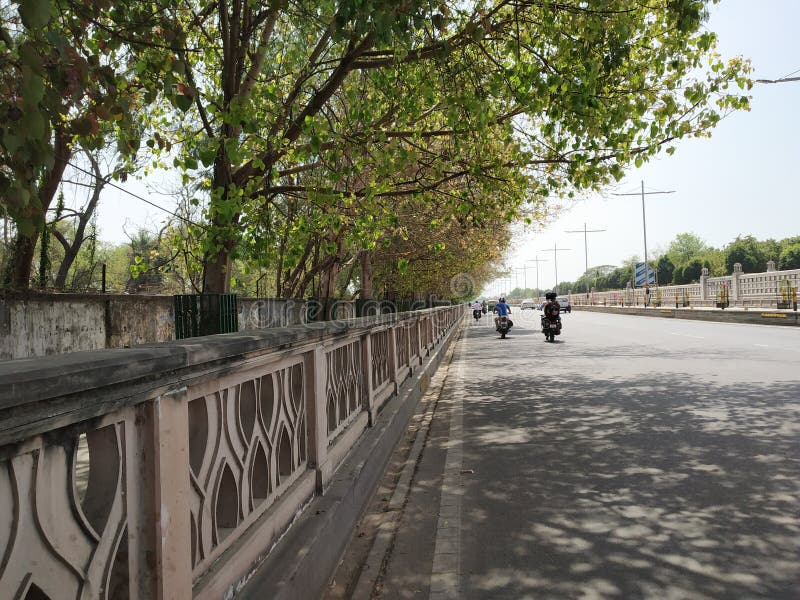 A Common Road of Lucknow City Stock Photo - Image of lane, bridge ...