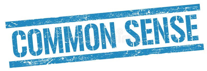 COMMON SENSE Text on Blue Grungy Rectangle Stamp Stock Illustration ...