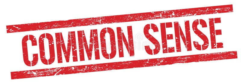 COMMON SENSE Text Written on Red Vintage Round Stamp Stock Illustration ...