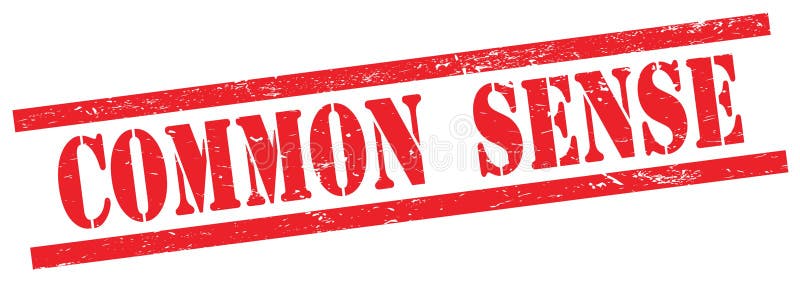 COMMON SENSE Text on Red Grungy Rectangle Stamp Stock Illustration ...