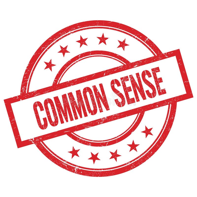 COMMON SENSE Text Written on Red Vintage Round Stamp Stock Illustration ...