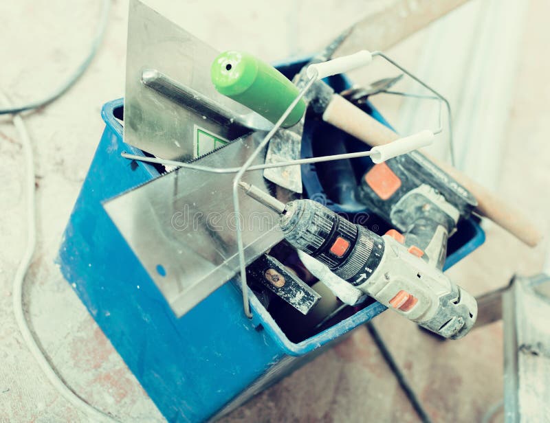 Set of Construction Tools for Repairing the Premises Stock Photo ...