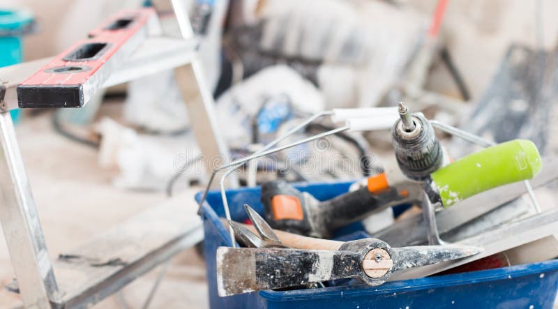 Set of Construction Tools for Repairing the Premises Stock Image ...