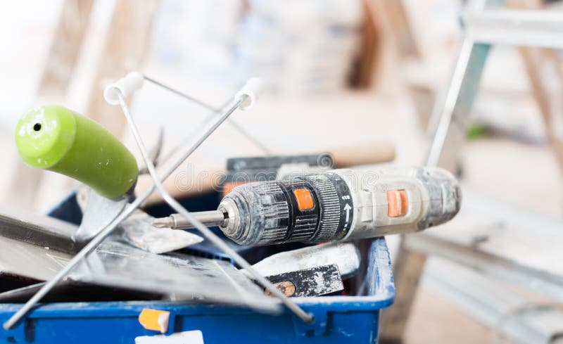 Set of Construction Tools for Repairing the Premises Stock Image ...