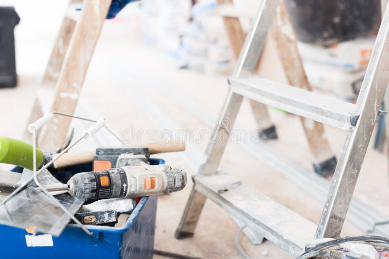 Set of Construction Tools for Repairing the Premises Stock Image ...