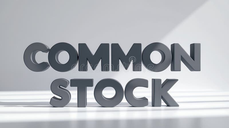 Common Stock in Bold Typography Against a Minimalistic Background Stock ...