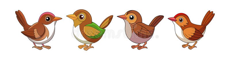 Common Tailorbird Colorful Illustration Stock Vector - Illustration of ...