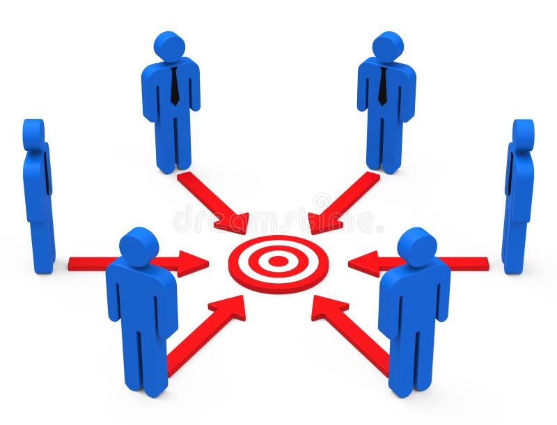 The team target stock illustration. Illustration of success - 50499056
