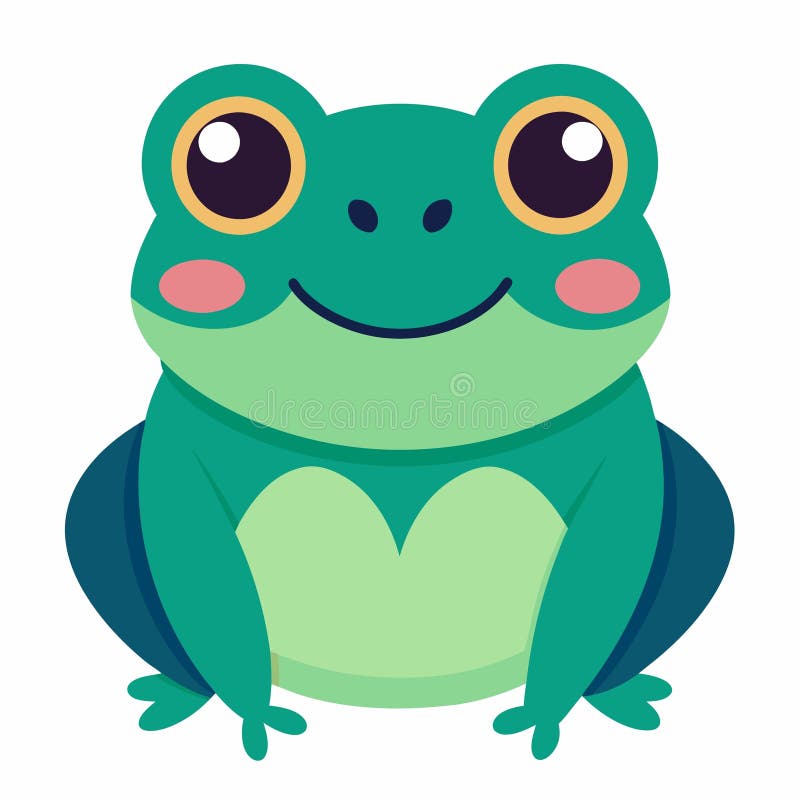 Common Toad Frog Reading Kawaii Stock Vector - Illustration of reptile ...