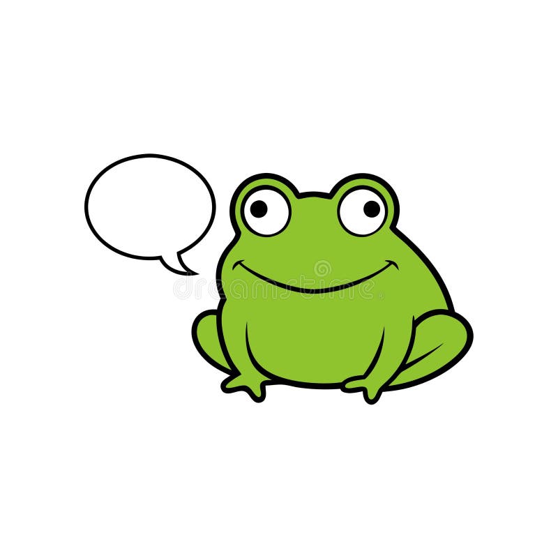 Common Toad Frog Speaks Icon Vector Stock Vector - Illustration of cute ...