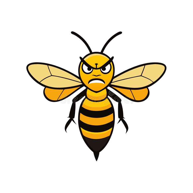 Common Wasp Bee Angry Icon Vector Stock Vector - Illustration of ...