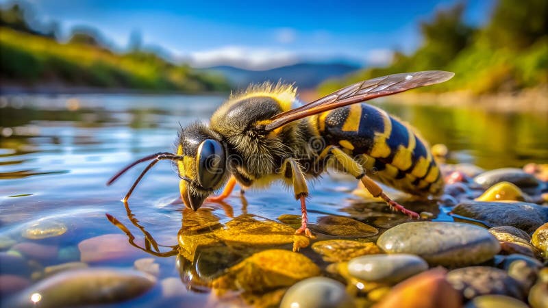 Common Wasp Bee Stay Kawaii Stock Vector - Illustration of common ...