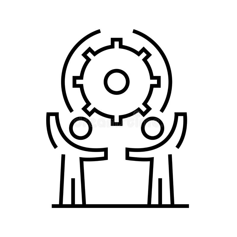 Common Work Line Icon, Concept Sign, Outline Vector Illustration ...