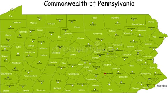 Commonwealth of Pennsylvania Stock Vector - Illustration of america ...