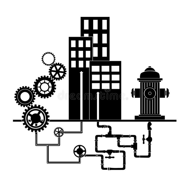 Communal services stock vector. Illustration of black - 76482730