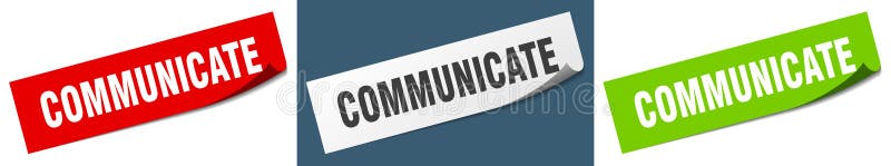Communicate Banner. Communicate Speech Bubble Label Set. Stock Vector ...