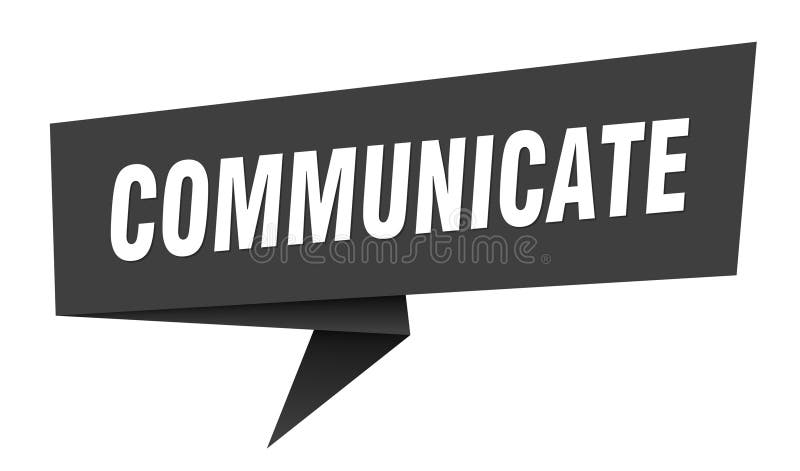 Communicate Banner. Communicate Speech Bubble, Label, Sticker, Sign ...