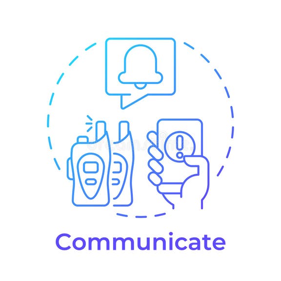 Communicate Blue Gradient Concept Icon Stock Vector - Illustration of ...