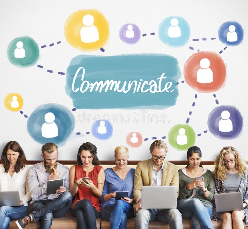Communicate Connection Conversation Discussion Concept Stock Image ...