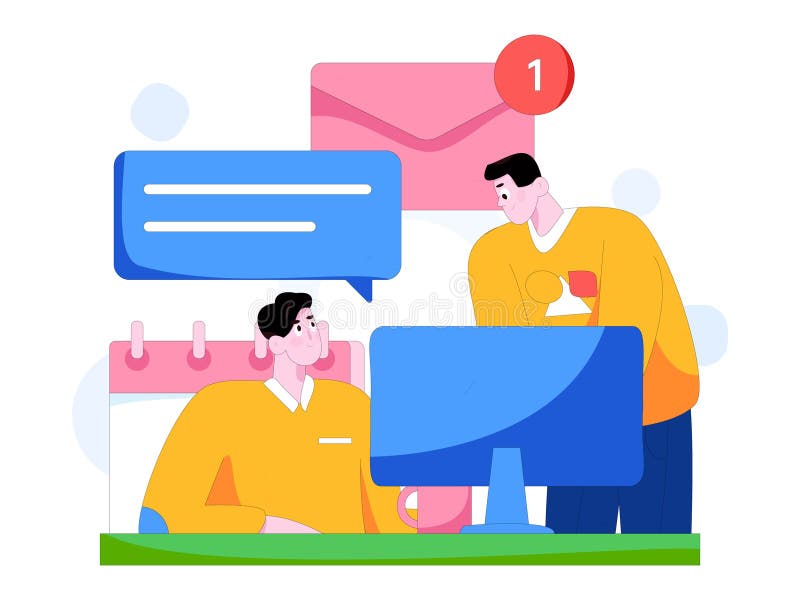 Communicate with Consultants Flat Vector Character Concept Operation ...