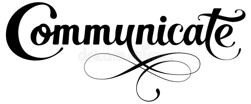 Communicate - Custom Calligraphy Text Stock Vector - Illustration of ...