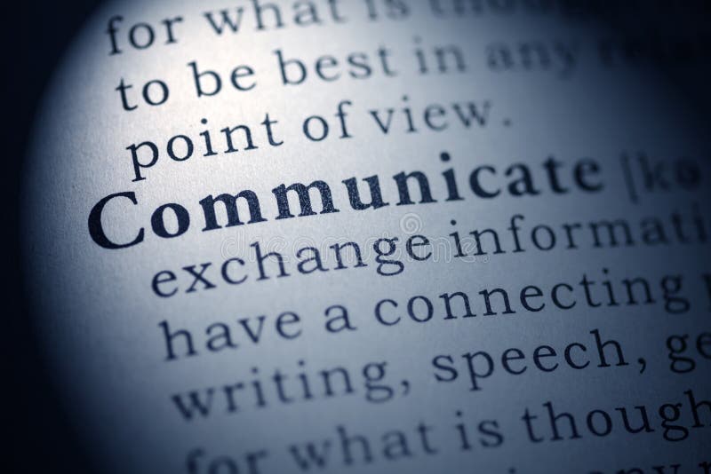 Definition of the Word Communicate Stock Image - Image of communicate ...