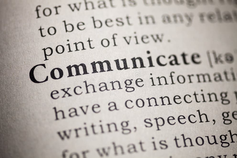 Definition of the Word Communicate Stock Image - Image of page ...