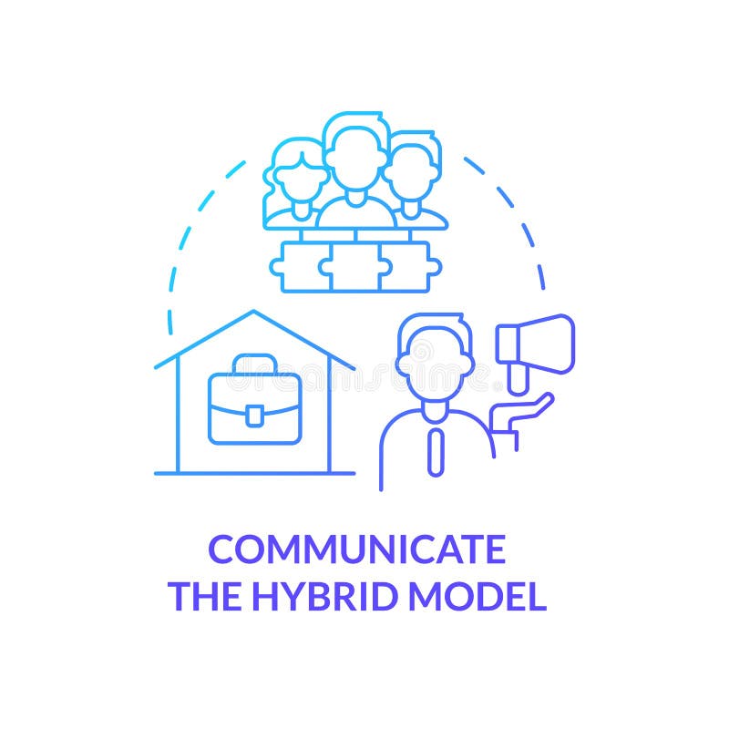 Communicate Hybrid Model Blue Gradient Concept Icon Stock Vector ... Communicate Hybrid Model Blue Gradient Concept Icon Stock Vector ...