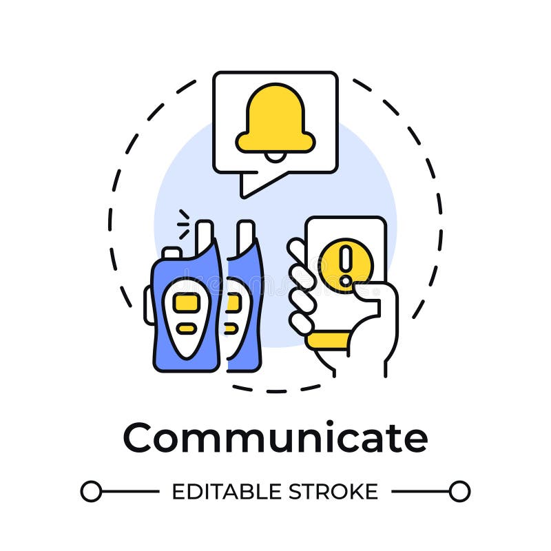 Communicate Multi Color Concept Icon Stock Vector - Illustration of ...