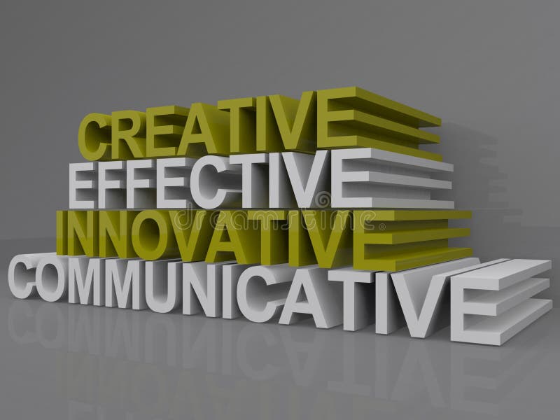 Communicatif Innovateur Efficace Créatif Illustration Stock ...