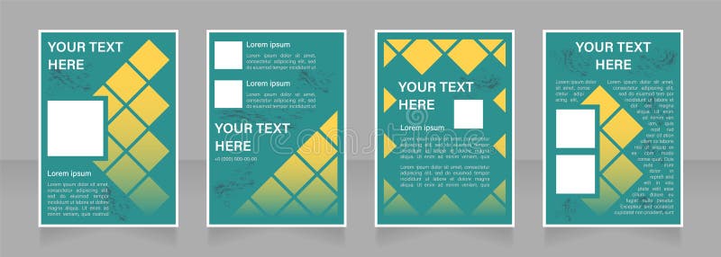 Communicating Company Vision Blank Brochure Layout Design. Vertical ...