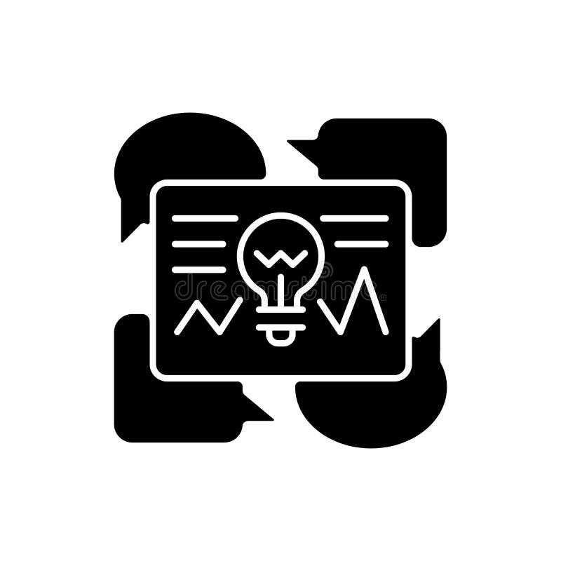 Communicating Ideas Black Glyph Icon. Stock Vector - Illustration of ...