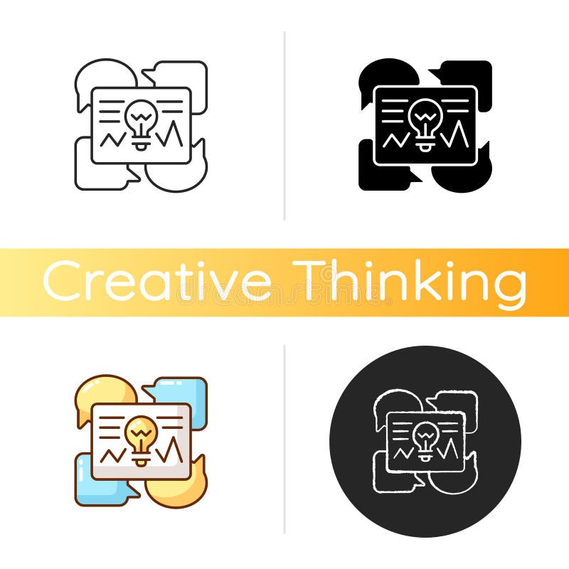 Communicating ideas icon. stock vector. Illustration of idea - 209917103