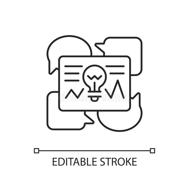 Communicating Ideas Linear Icon. Stock Vector - Illustration of science ...