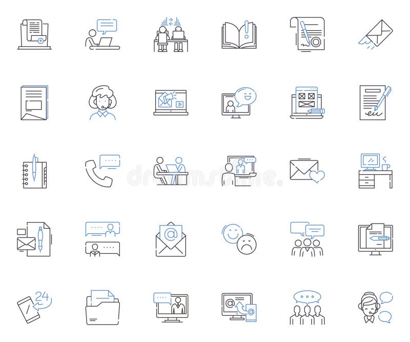 Communicating Line Icons Collection. Dialogue, Messaging, Conveying ...