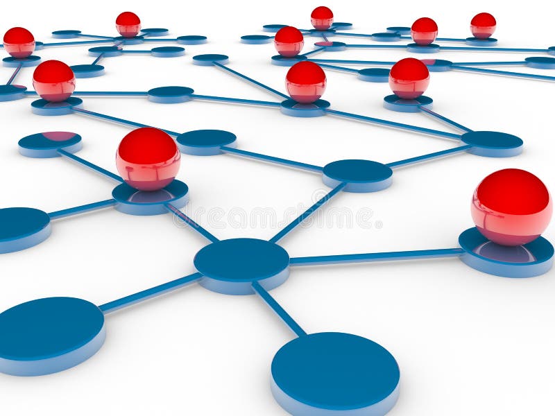 Complex network stock illustration. Illustration of mail - 4643407