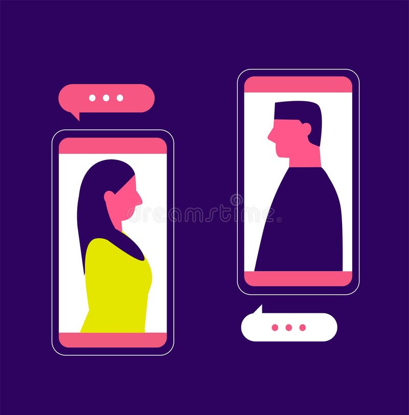 Distancing Social, People Connection Web Activities Online Stock Vector ...
