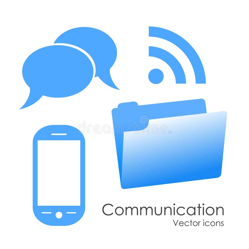 Communication Infographics Elements, Icons and Symbols Stock Vector ...
