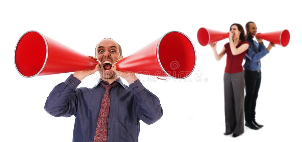 Communication stock photo. Image of person, isolated, shout - 7401228