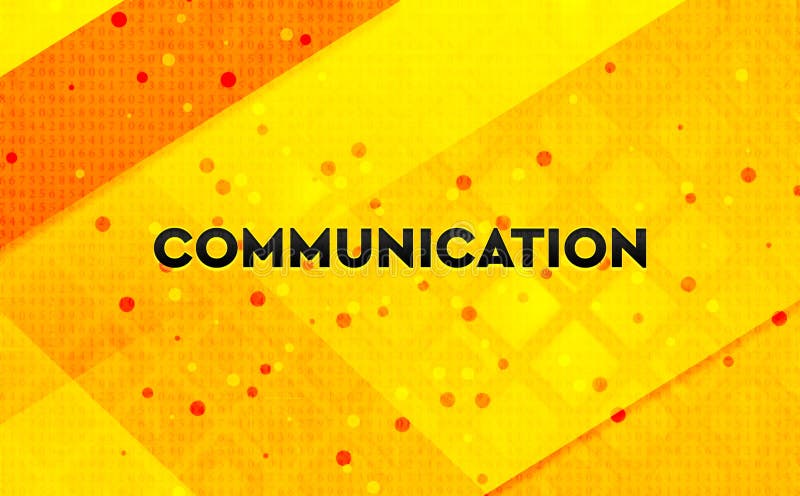 Communication Abstract Digital Banner Yellow Background Stock ...