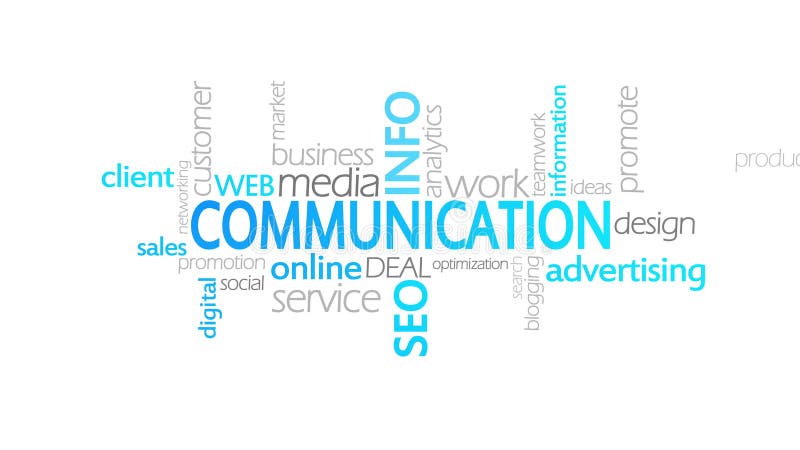 Communication, Animated Typography Stock Footage - Video of creative ...
