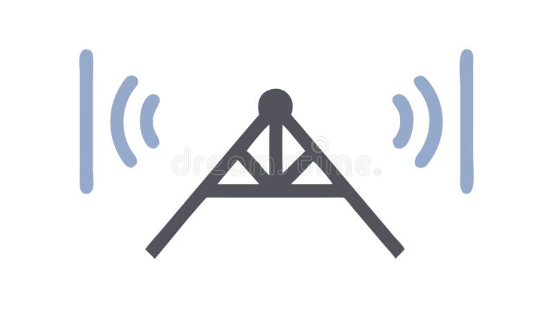 Communication Antenna Tower Icon, for Signal and Connectivity, Vector ...